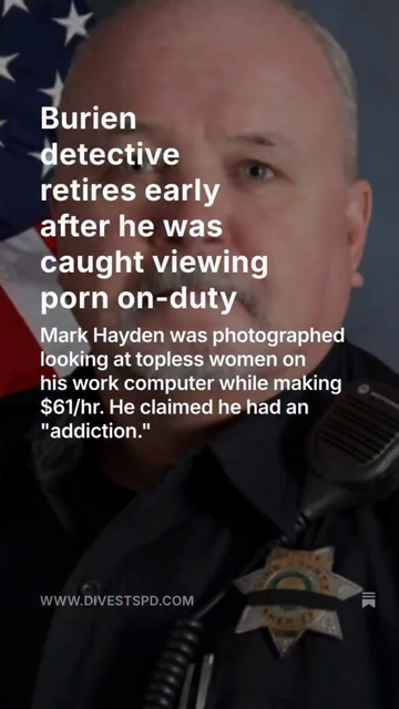 DivestSPD: "For years, Deputy Mark Hayden sneaked away to loo ...